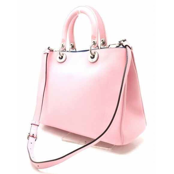 Dior | Bags | Dior Issimo Blue Christian Pink 2way Bag Leather | Poshmark